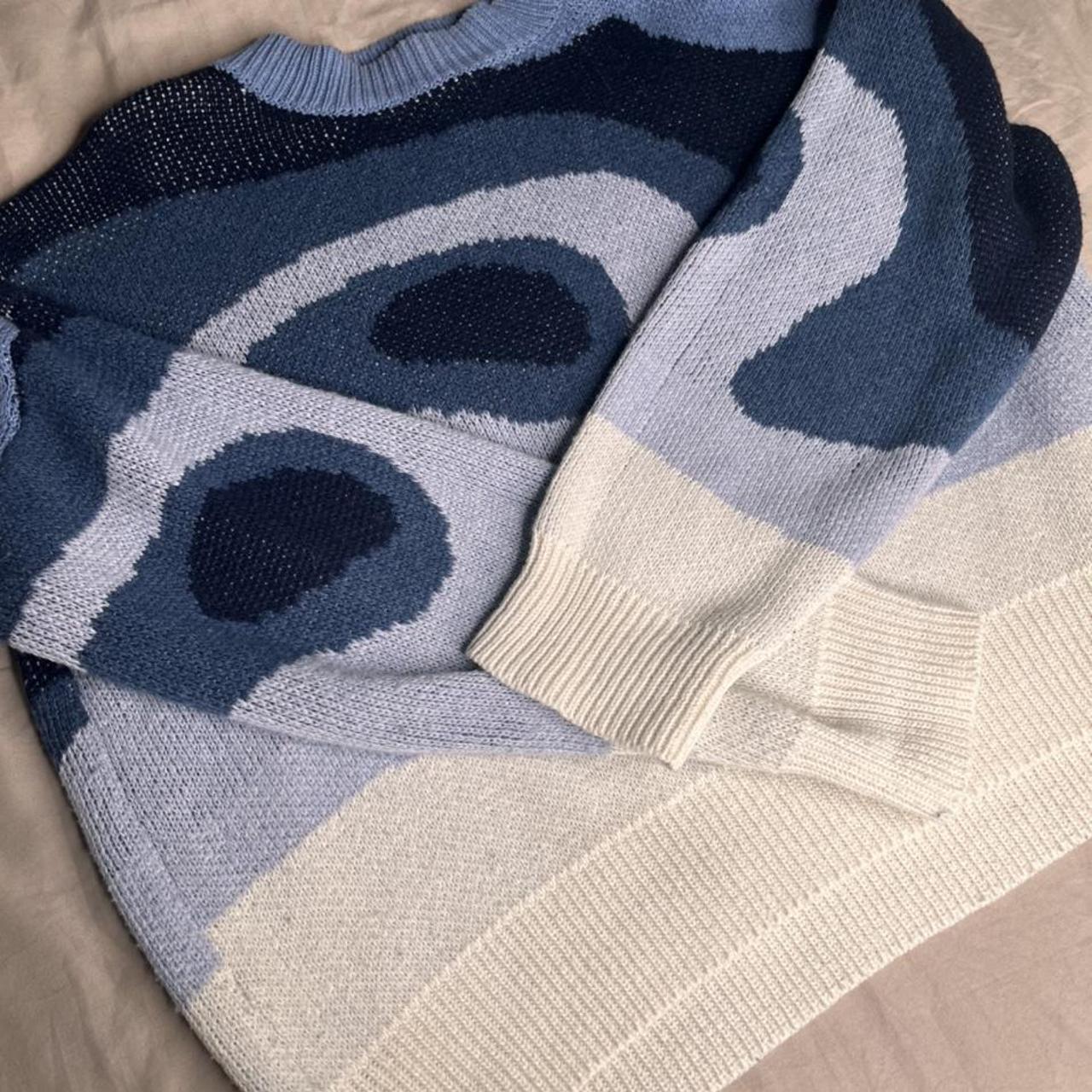 Blue swirl sweater 💙 Only worn 2 times Great... - Depop