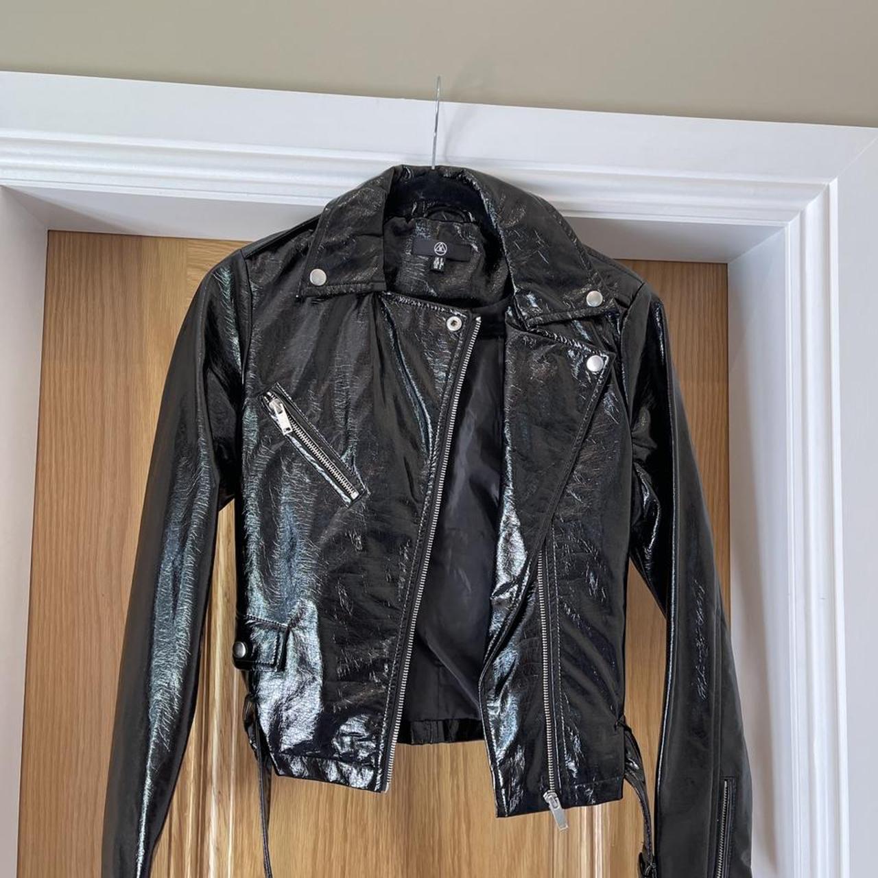 Missguided vinyl style jacket. Perfect for festival... - Depop