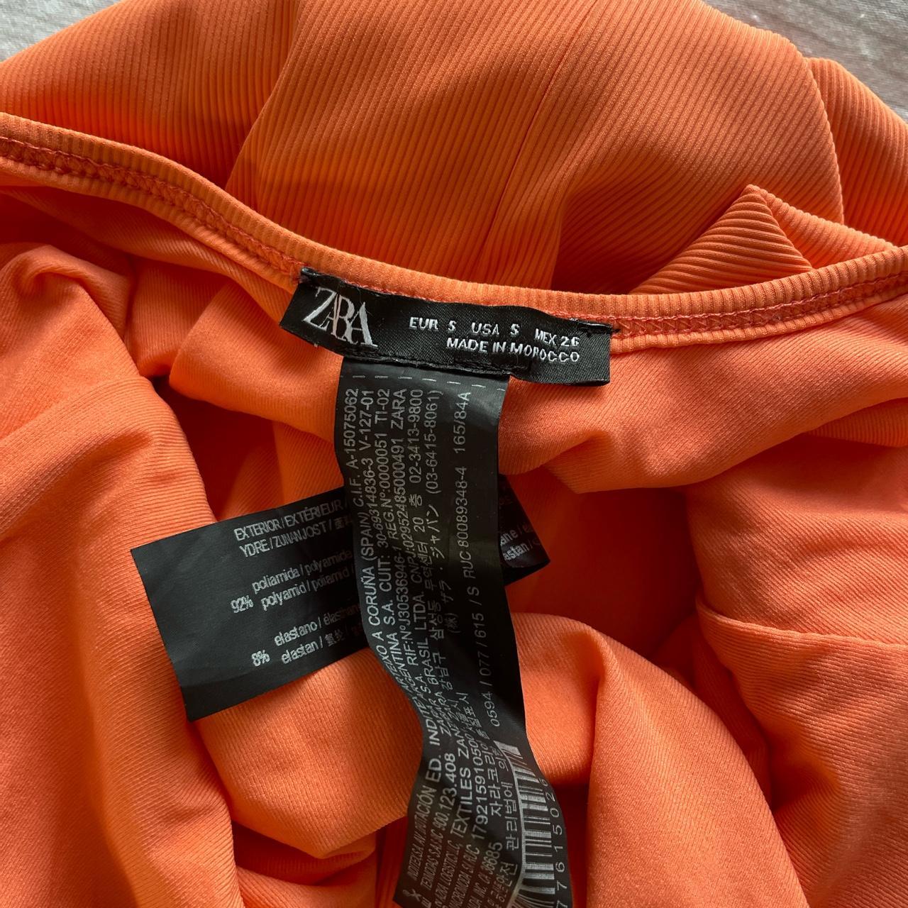 Zara Womens Orange Swimsuit One Piece Depop