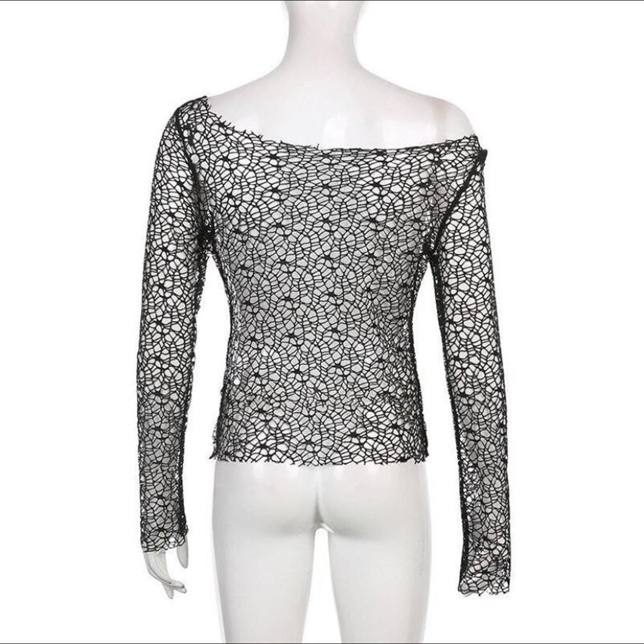 Mesh Crop Top Gothic Top Gothic Wear Egirl Punk Depop