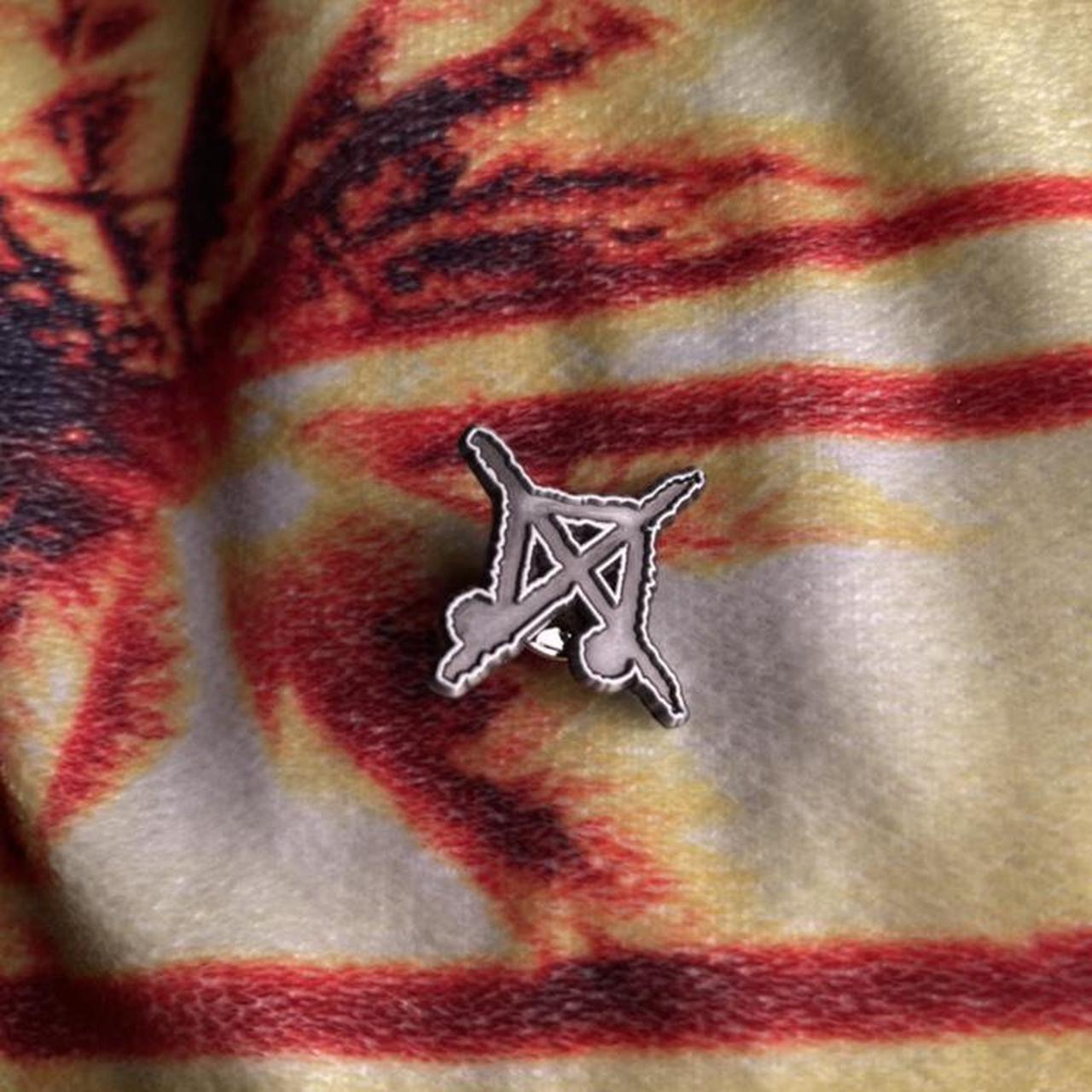 GRINDCORE/DEATH METAL ENAMEL PIN (MAGGOT STOMP)... - Depop