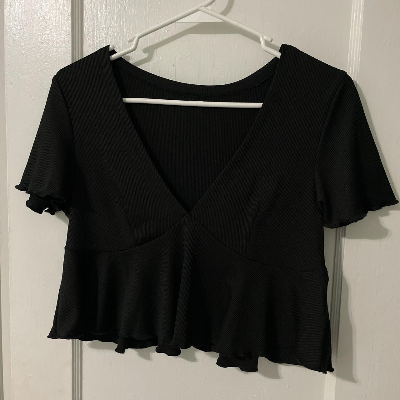 SHEIN Women's Black Crop-top | Depop