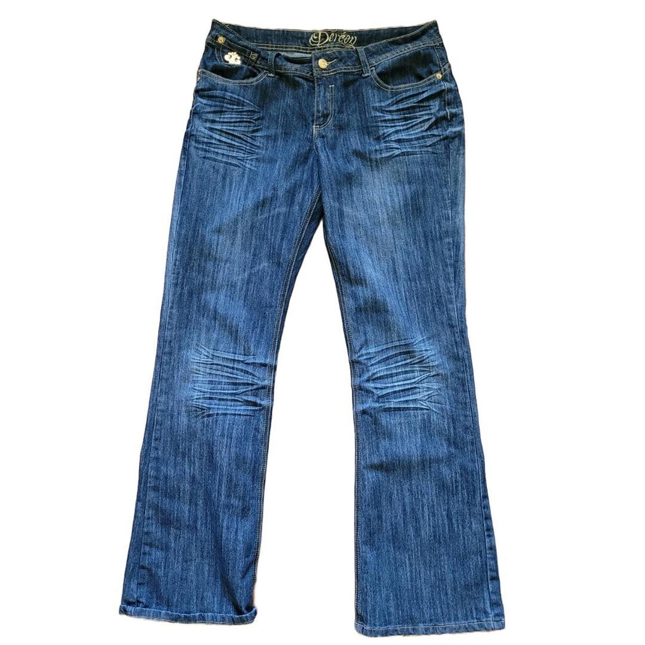 Dereon extrem low-rise flare jeans. Perfect for... - Depop