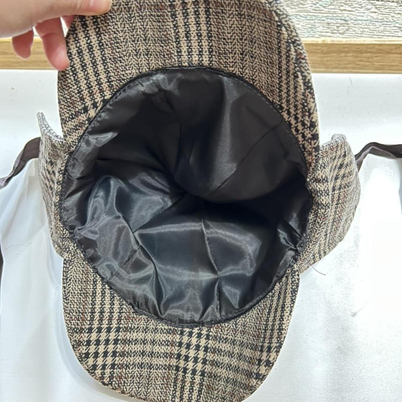 Detective hat Sherlock Holmes plaid hat British vibe... | Depop