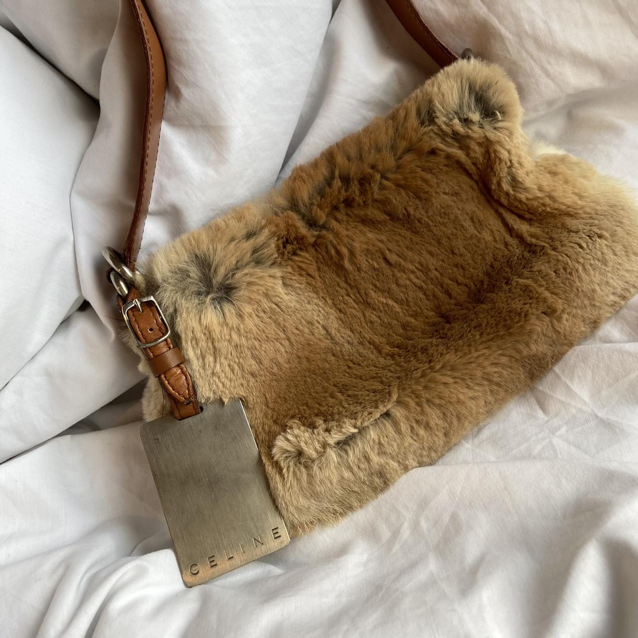 The most amazing fur Celine mini baguette bag true... - Depop