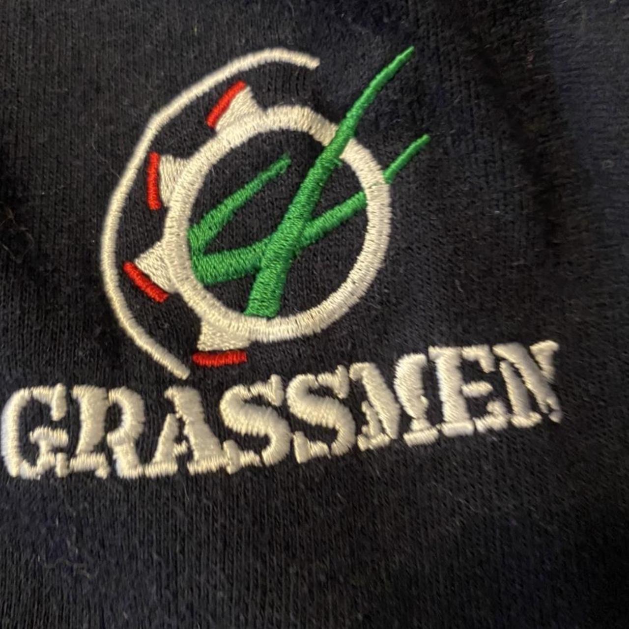 Grassmen zip jumper Navy blue Worn a couple off... - Depop