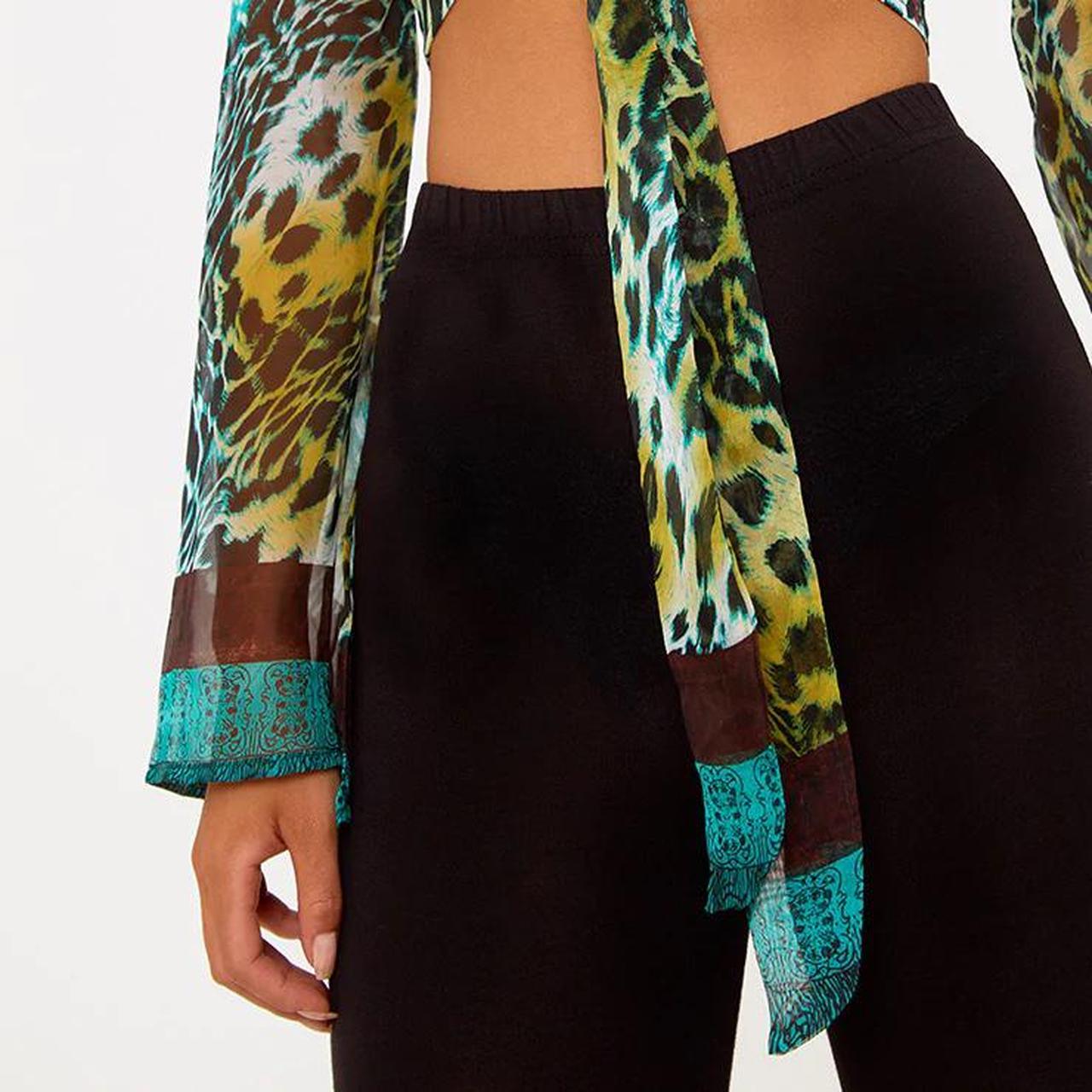 Pretty little thing PLT Arleena green animal print... - Depop