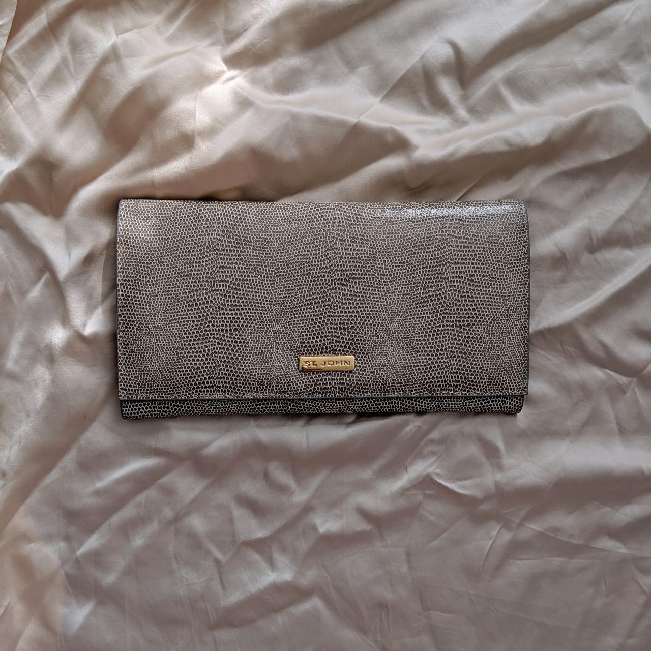 St. John folding 🐍 leather wallet clutch. Just like... - Depop