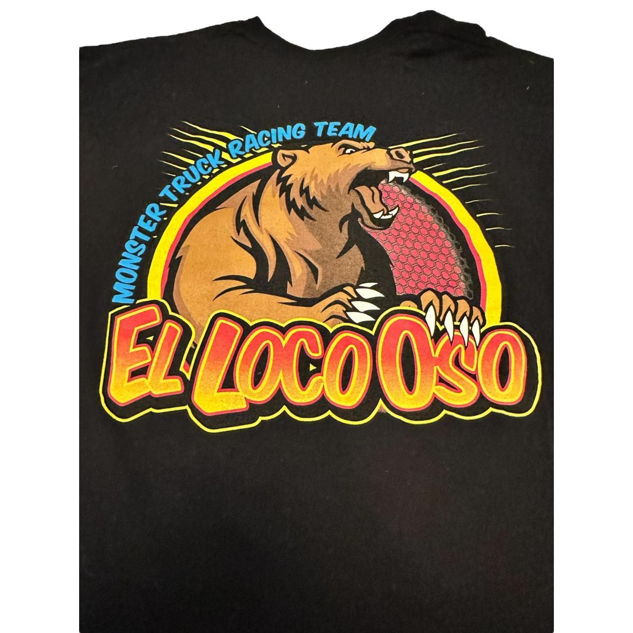 Men’s El Loco Oso Monster Truck Racing Tshirt Size 2XL - Depop