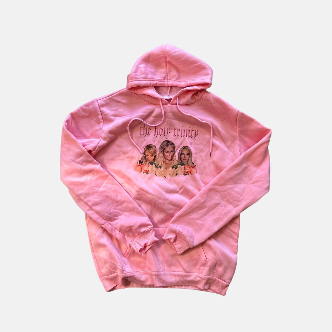 The Holy Trinity pink y2k cute hoodie jumper top 🎀... - Depop