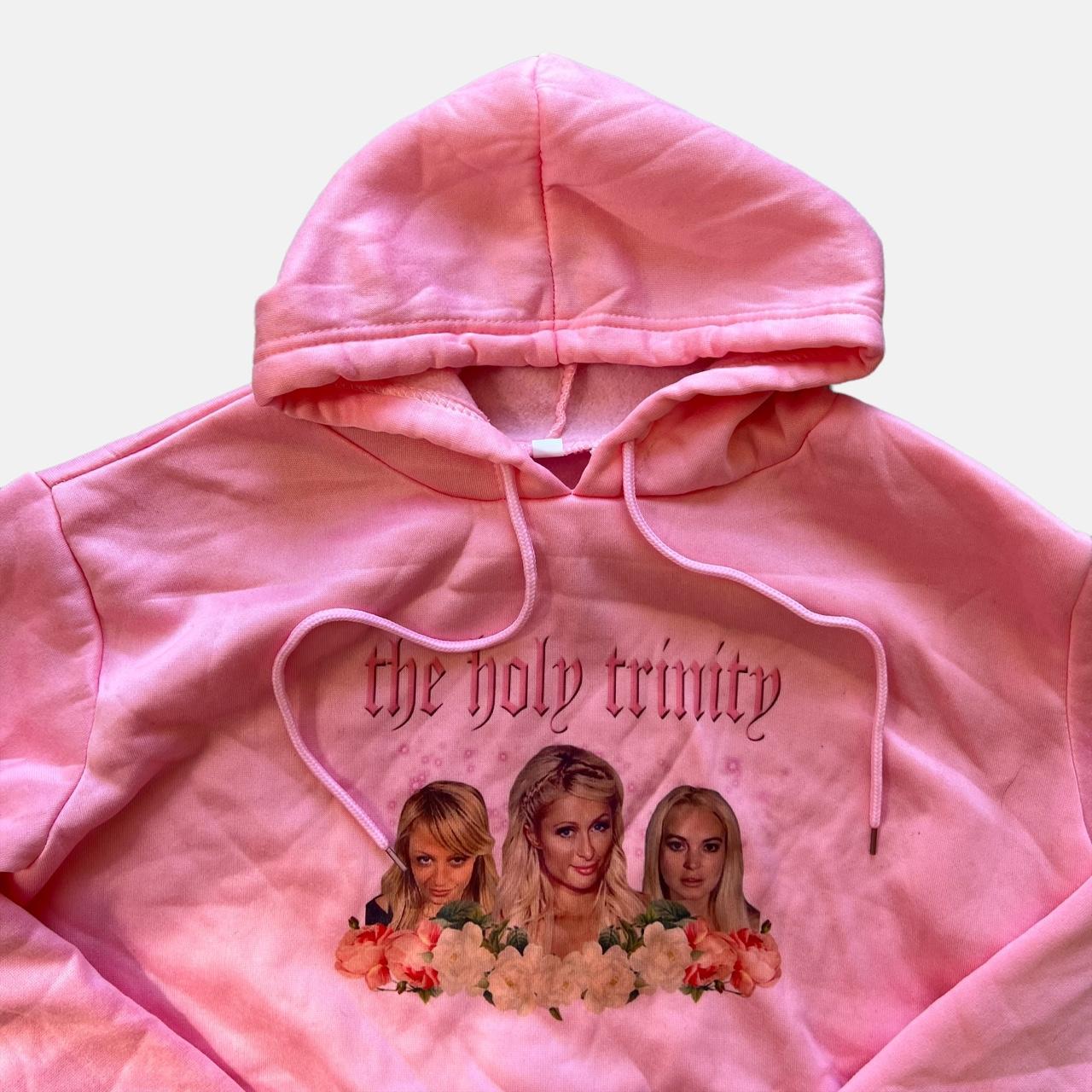 The Holy Trinity pink y2k cute hoodie jumper top 🎀... - Depop