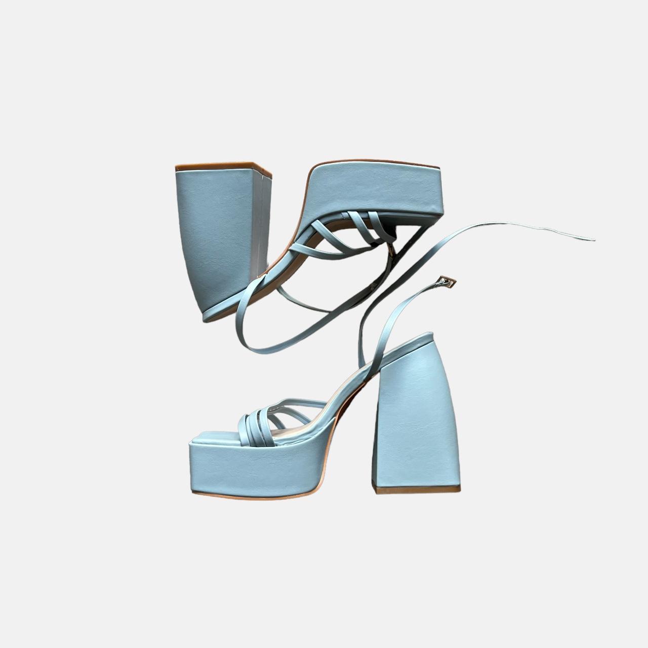 Gorgeous light blue platform chunky heels 💙 brand... - Depop