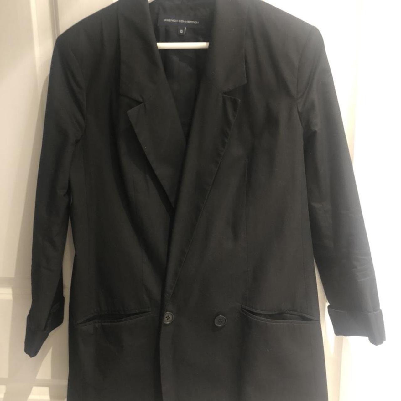 French connection black blazer size 10 Lightweight... - Depop