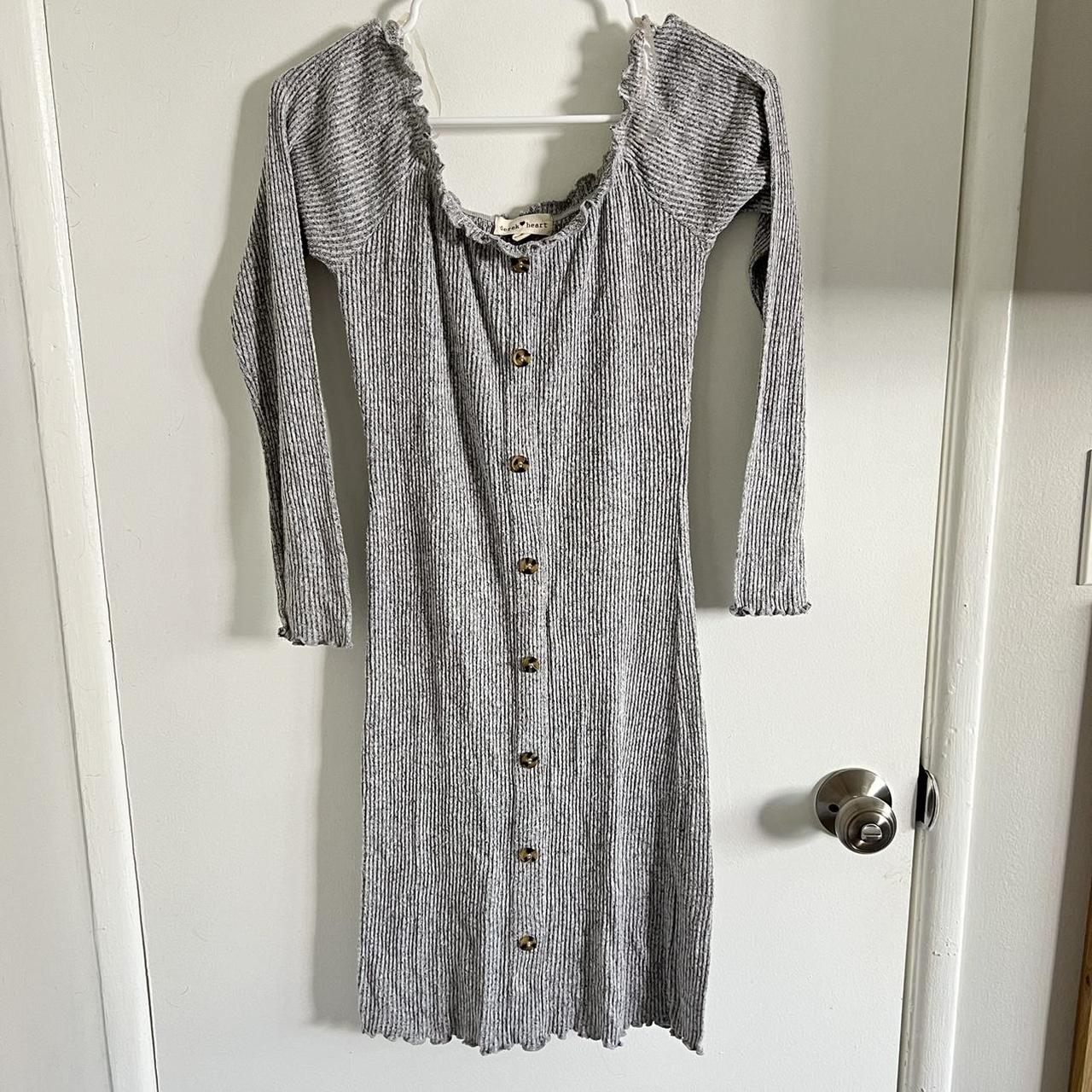 Derek Heart Women's Grey Dress | Depop