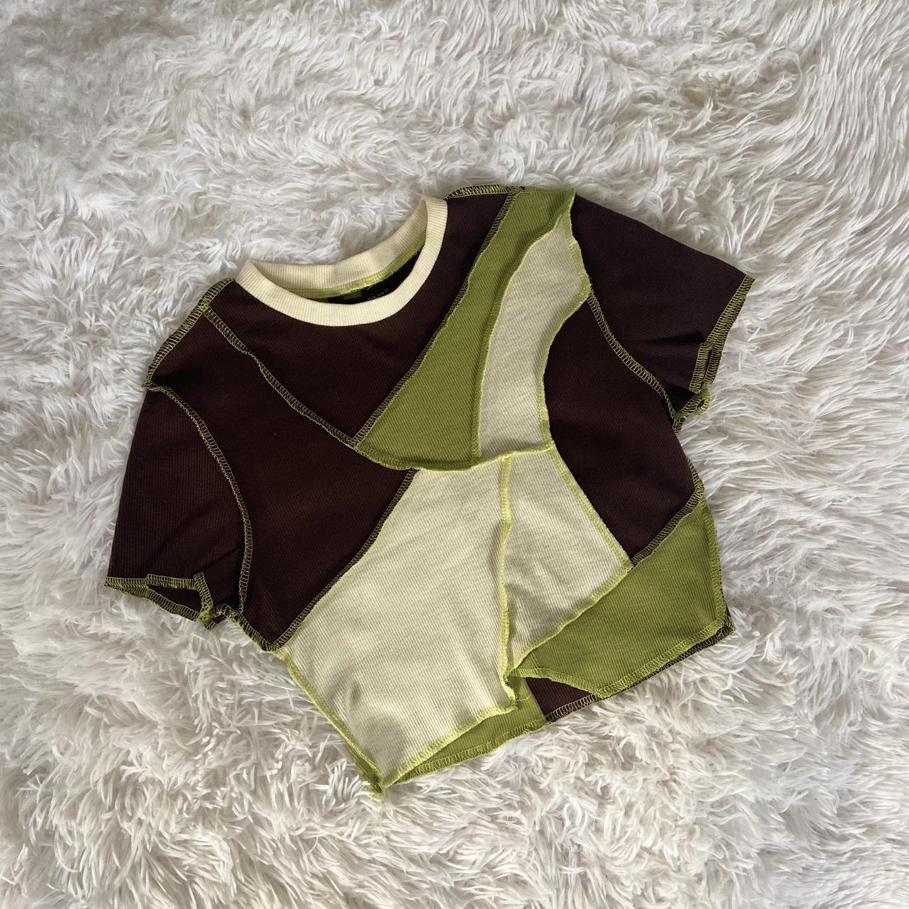 Y2K PATCH STITCH CROP T-SHIRT 🤍 Gorgeous little... - Depop