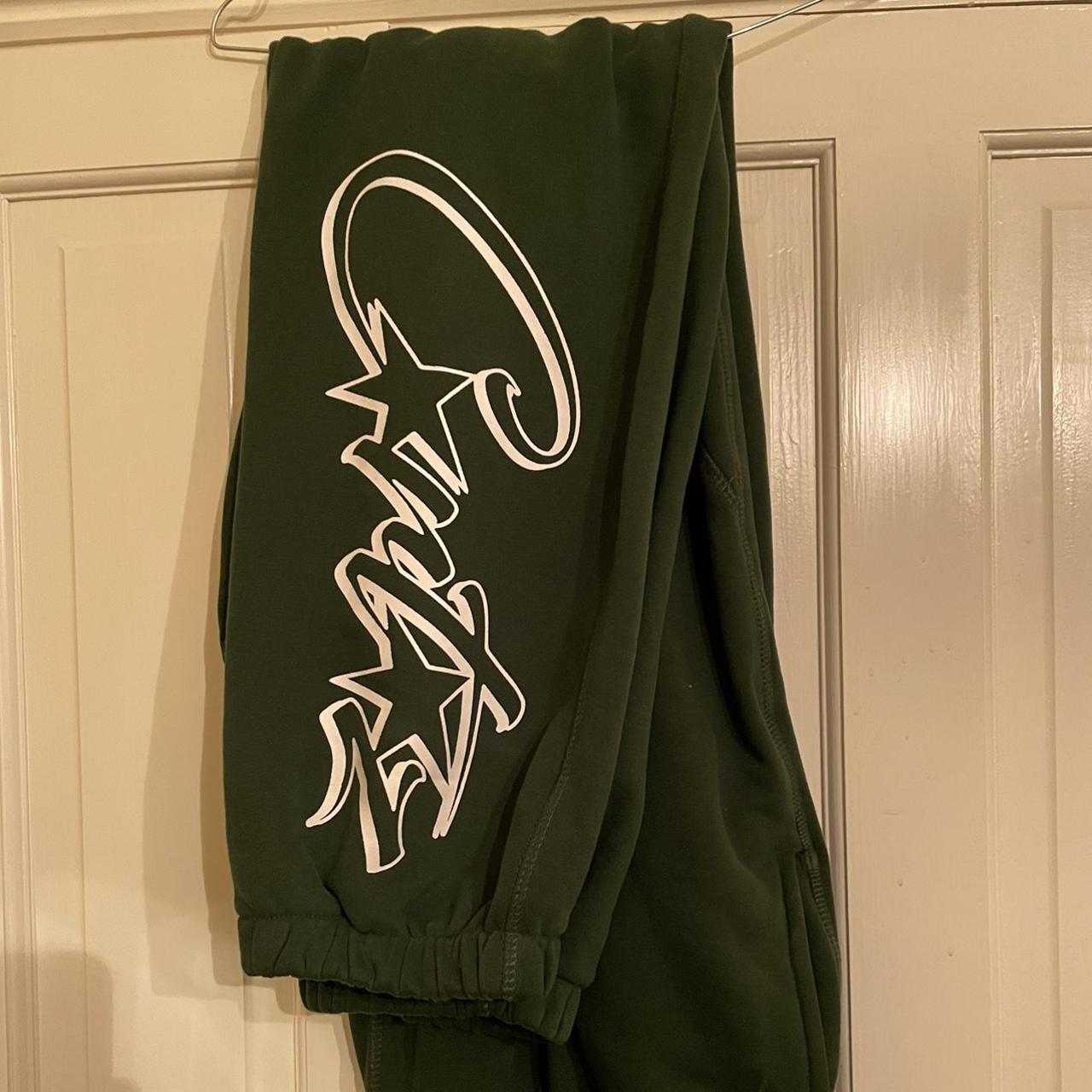 Green corteiz trackies. Large. Green allstarz... - Depop