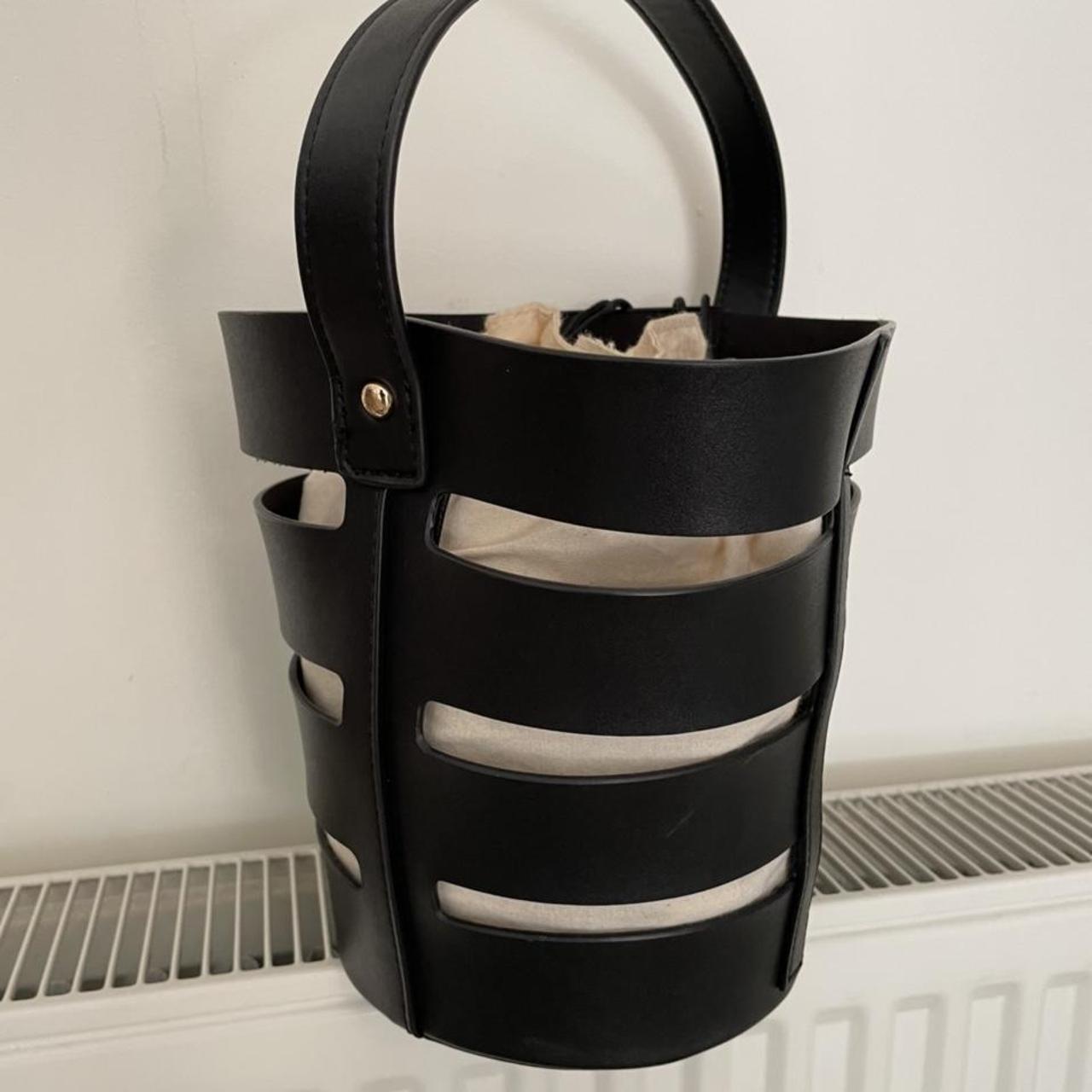 Cylinder shaped, draw string bucket bag - Depop