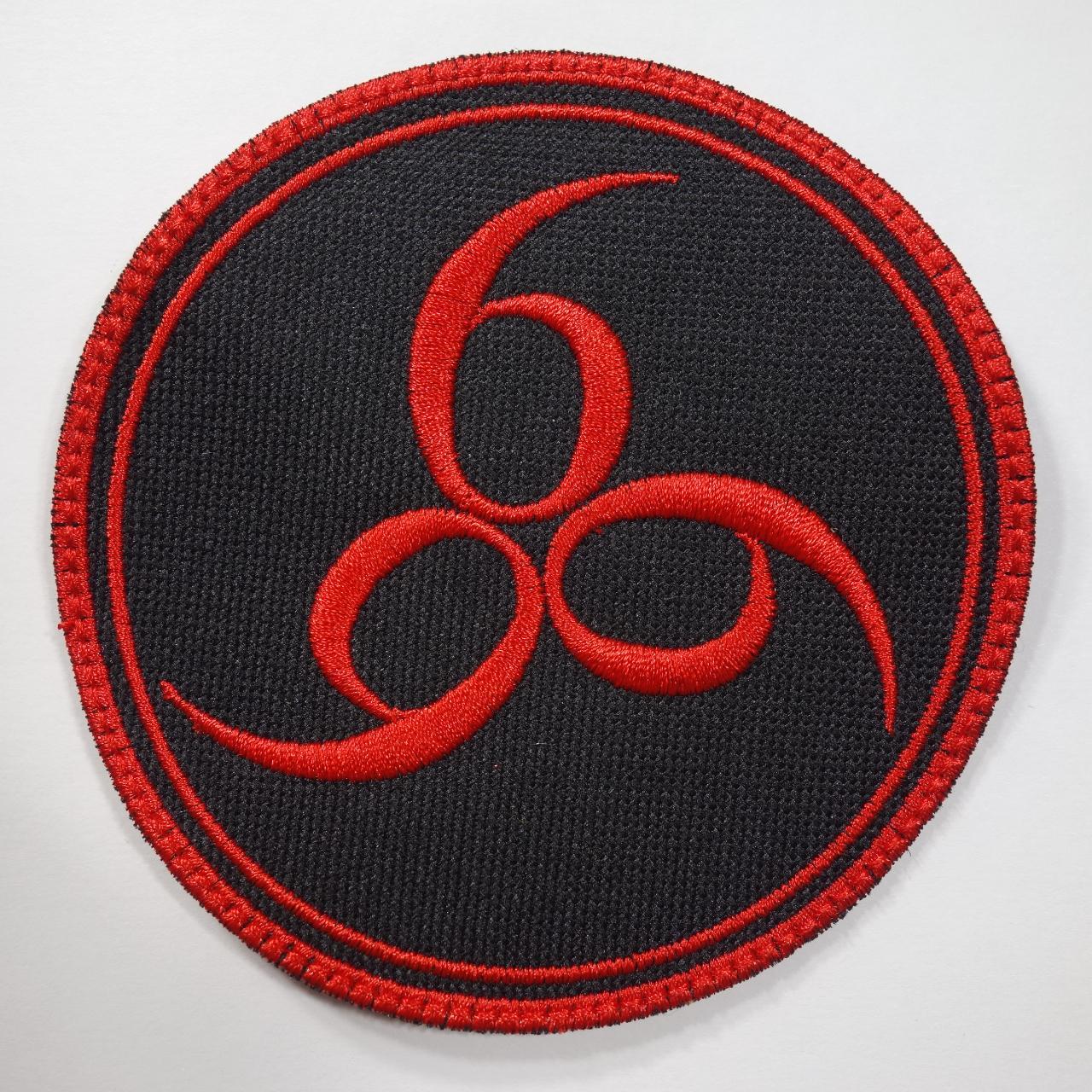 666 | High quality, embroidered, red border, black... - Depop