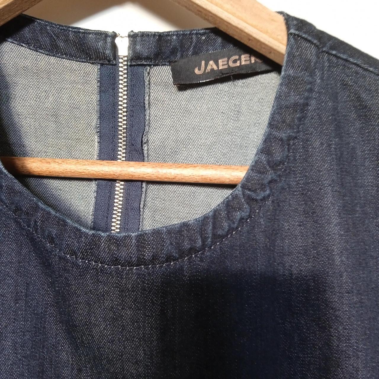 JAEGER Nice heavy weight Denim top Raw cut... - Depop