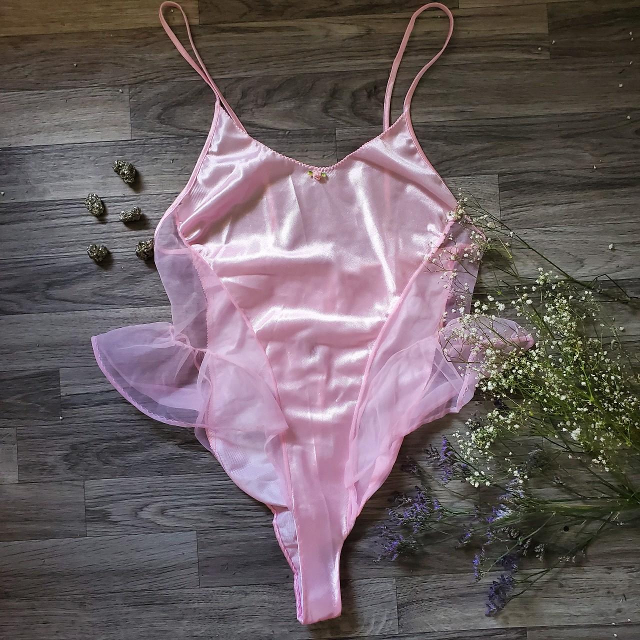 Pink bodysuit ♡Adorable rare piece♡ only flaw is... | Depop
