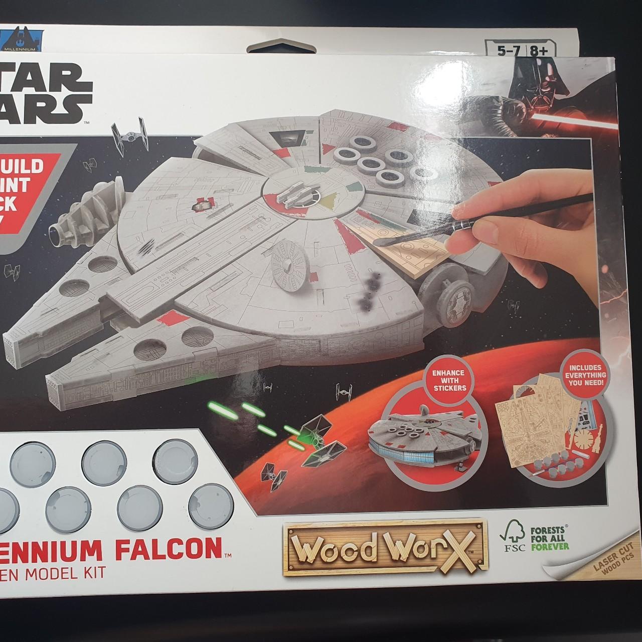 Star Wars Millennium Falcon 3D Wooden Model Kit.... - Depop