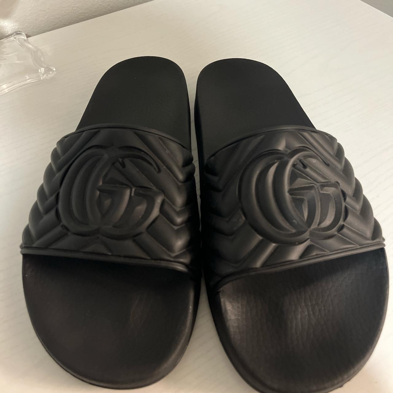 Gucci Mens Black Slides Depop