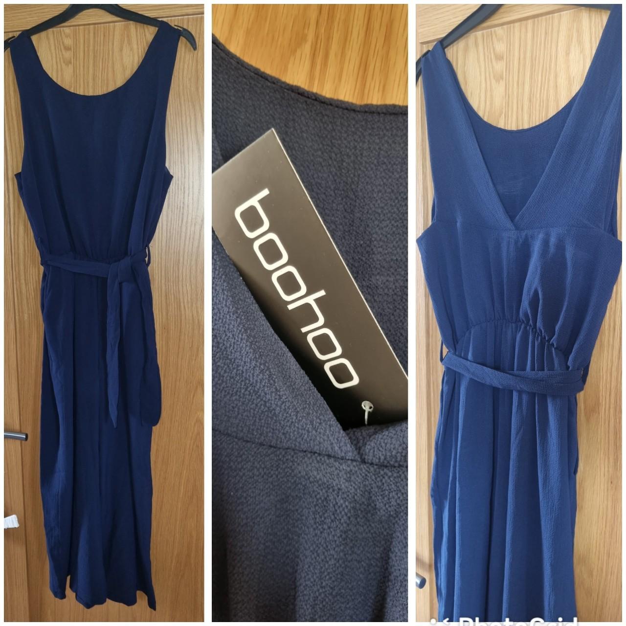 Boohoo Women's Navy Dress | Depop