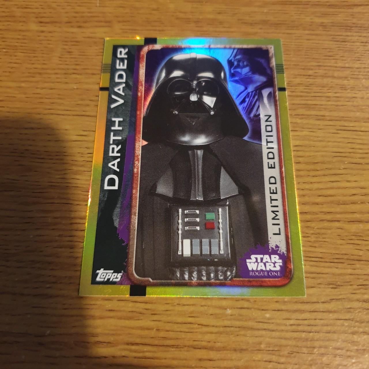 Darth Vader limited edition card star wars- made by... - Depop