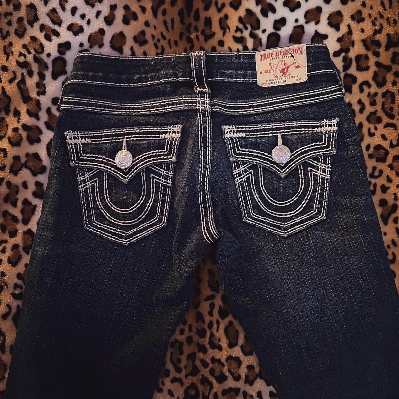 White stitch True Religion Low waisted bootcut... - Depop