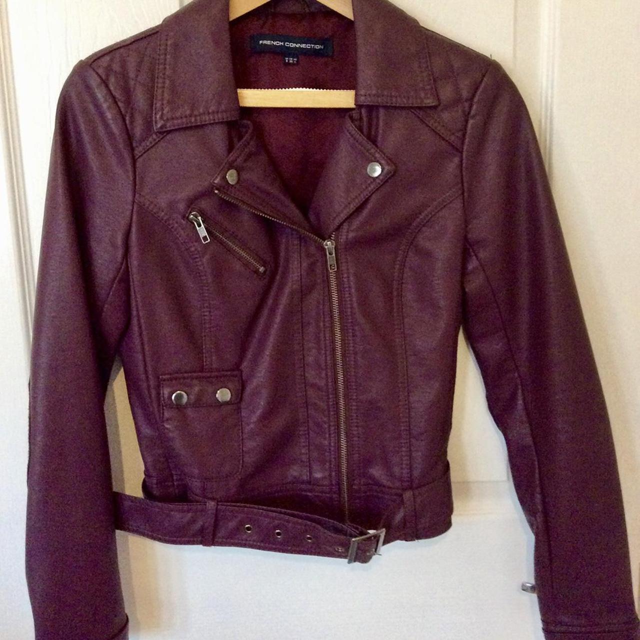 French Connection ‘leather’ jacket. Size 8 Perfect... - Depop