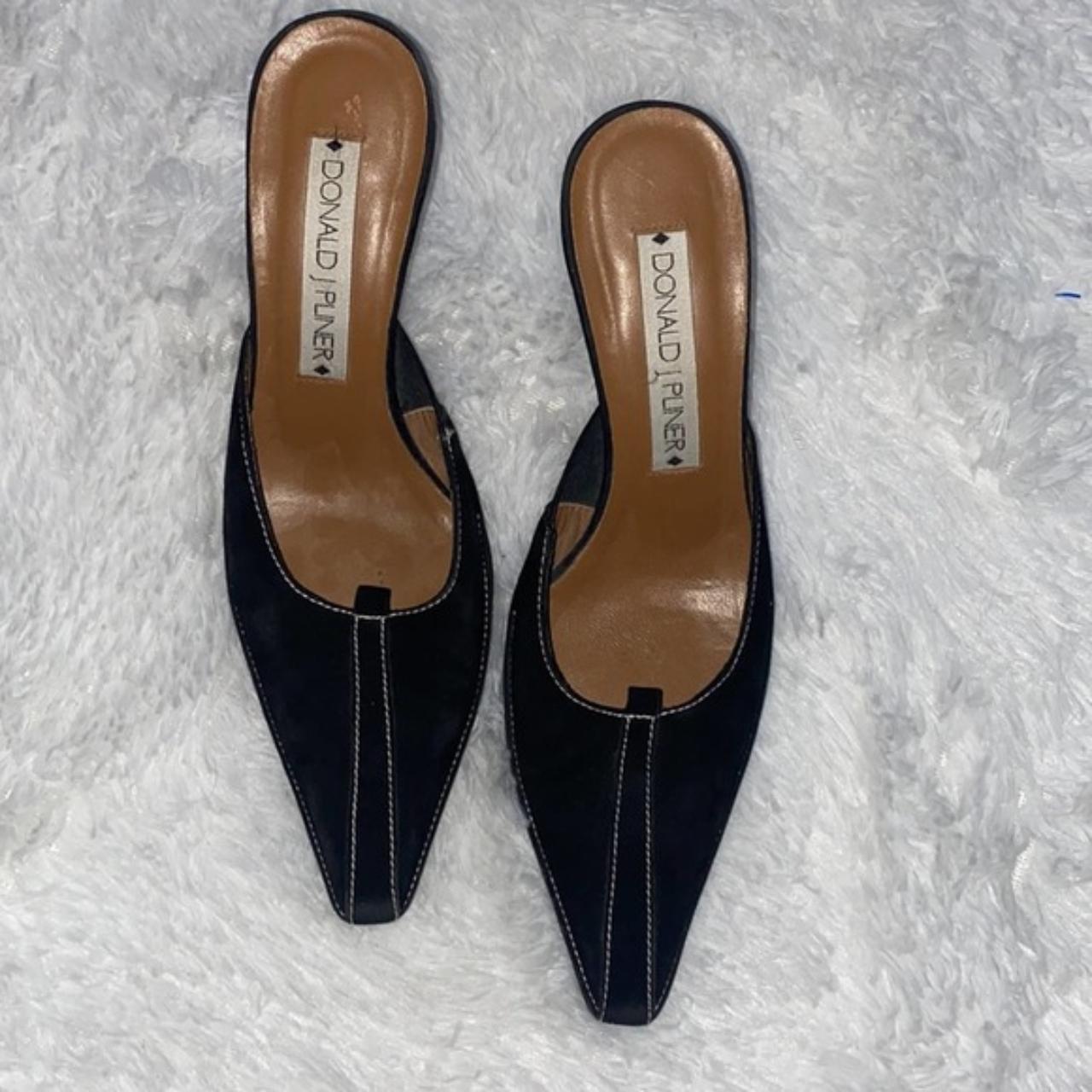 Gently worn mules. They have a 3 inch heel. Black... - Depop