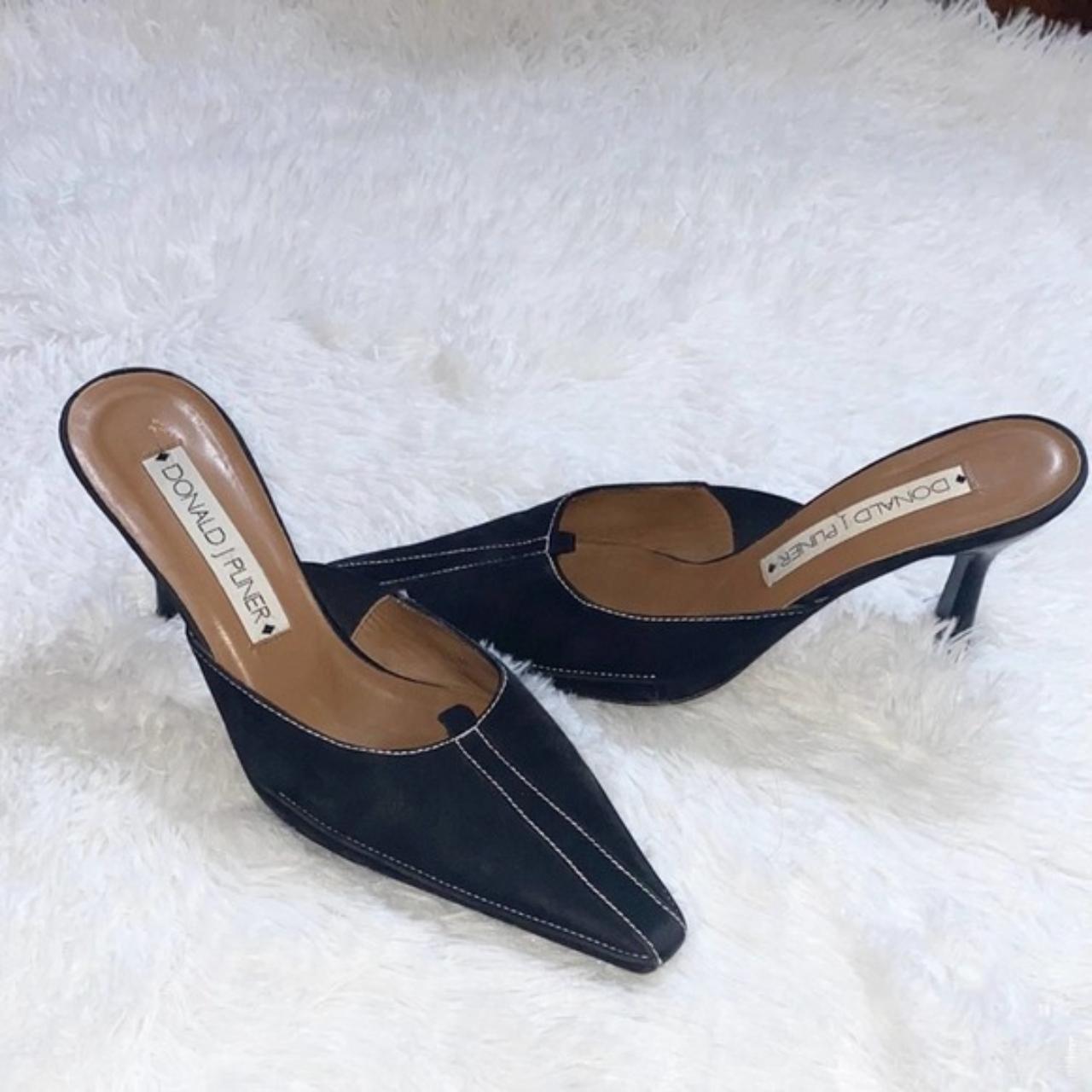 Gently worn mules. They have a 3 inch heel. Black... - Depop