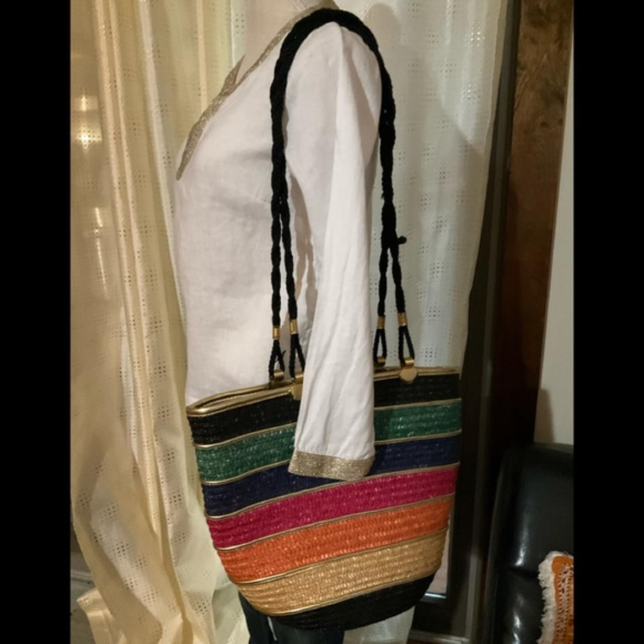 Warren Reed straw tote bag. Gently used. Black with... - Depop