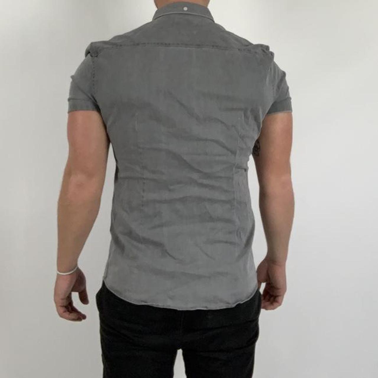 Mens River Island Muscle Fit Shirt Short Sleeve Depop