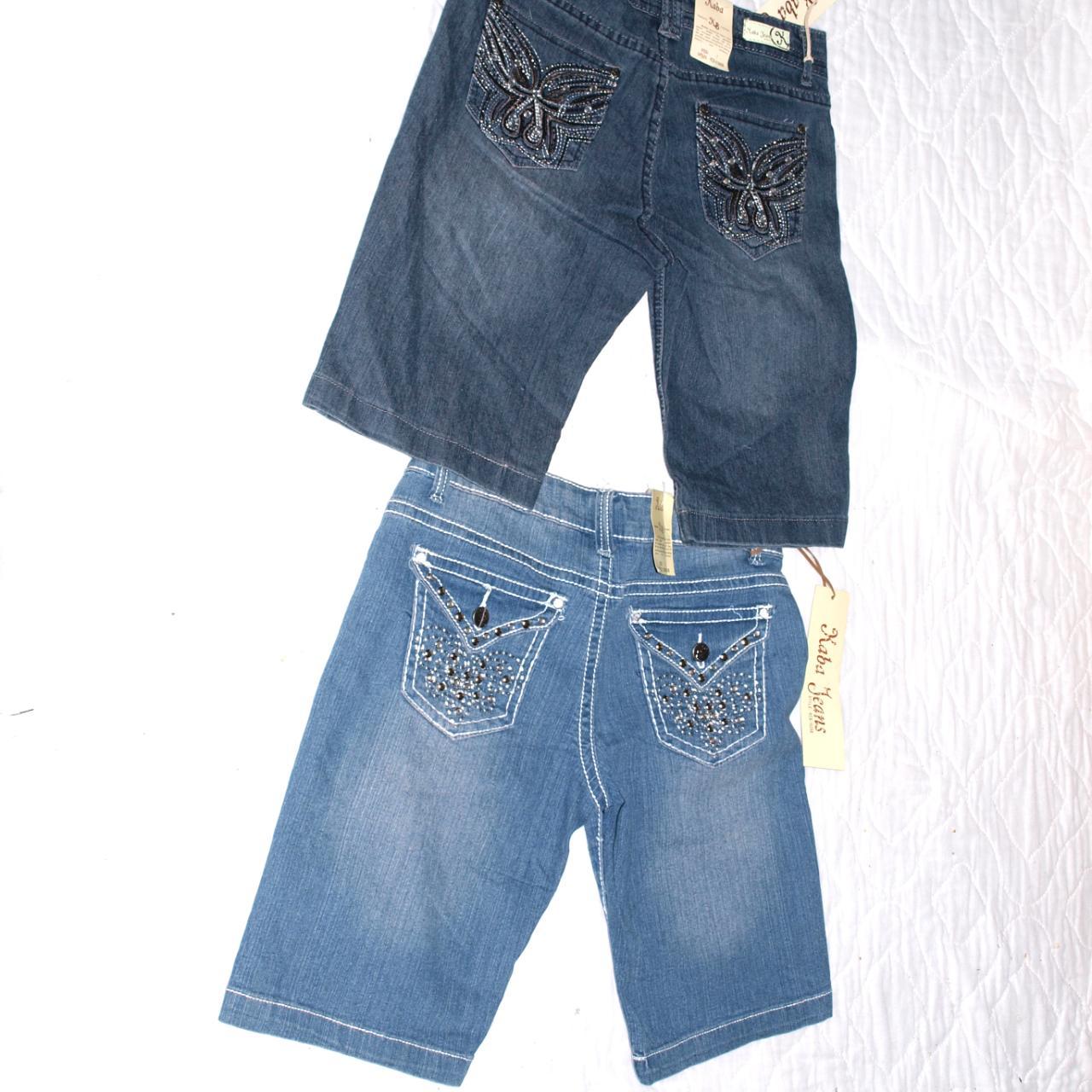Four pairs of Kaba Jeans Shorts, Size 7, Waist 30",... - Depop