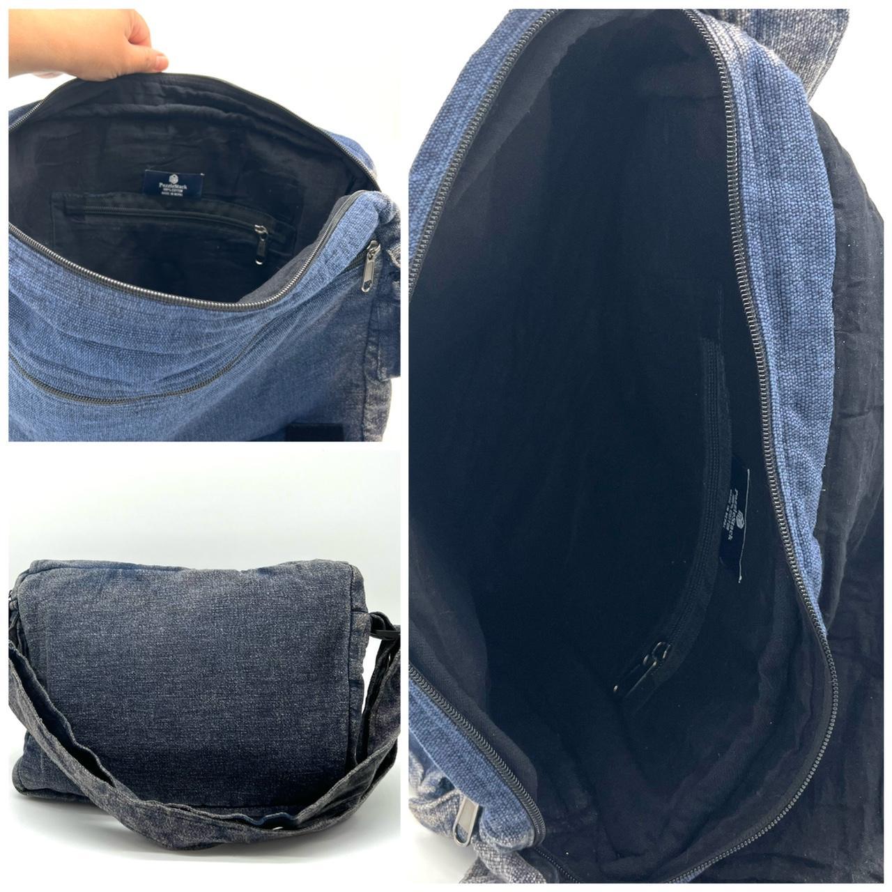 Koshi Stone-Washed Laptop Bag- Peace embroidery,is a... - Depop