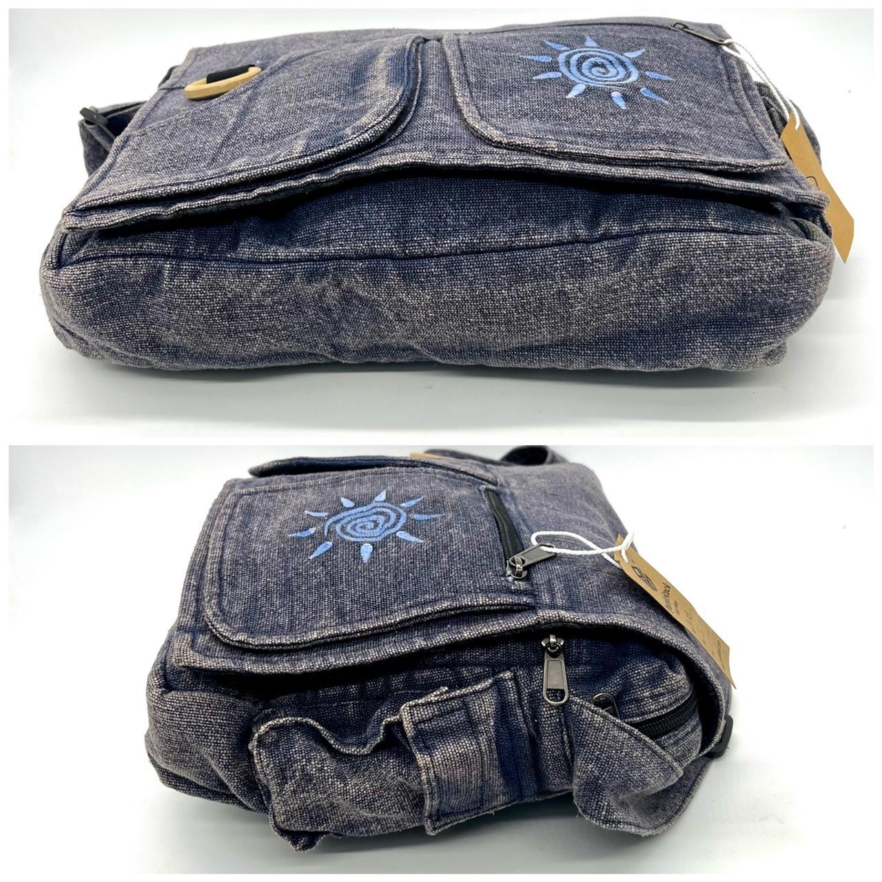 Koshi Stone-Washed Laptop Bag- Sun swirl... - Depop