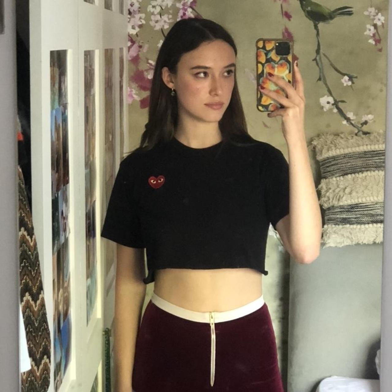 Cut CDG top size S - UK 8 #CDG #CDGplay #croptop - Depop