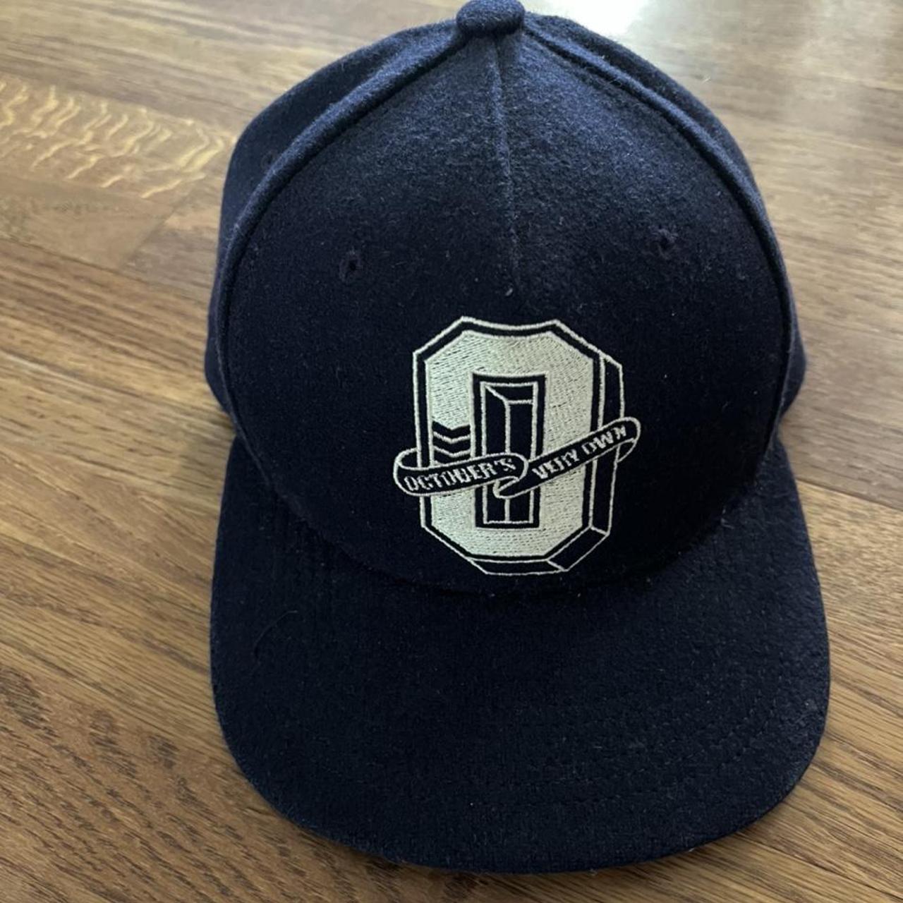 Octobers Very Own Men's Navy and White Hat | Depop
