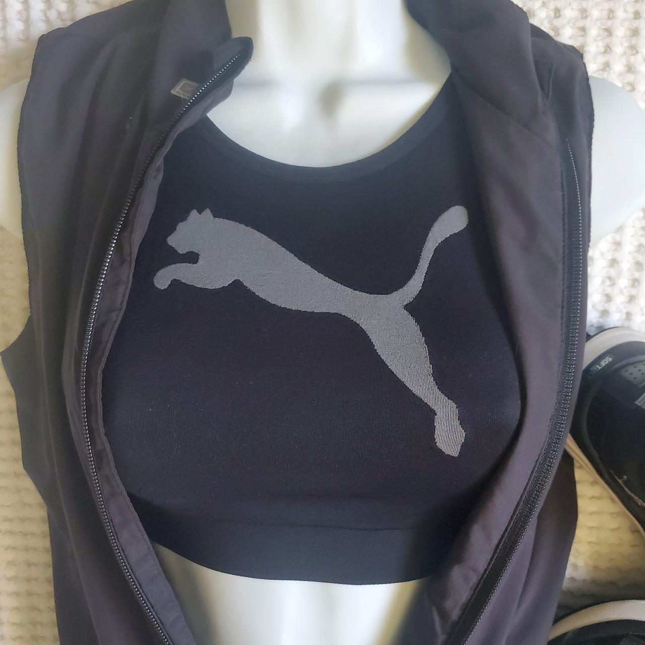 Puma Women's Black and Grey Vest | Depop