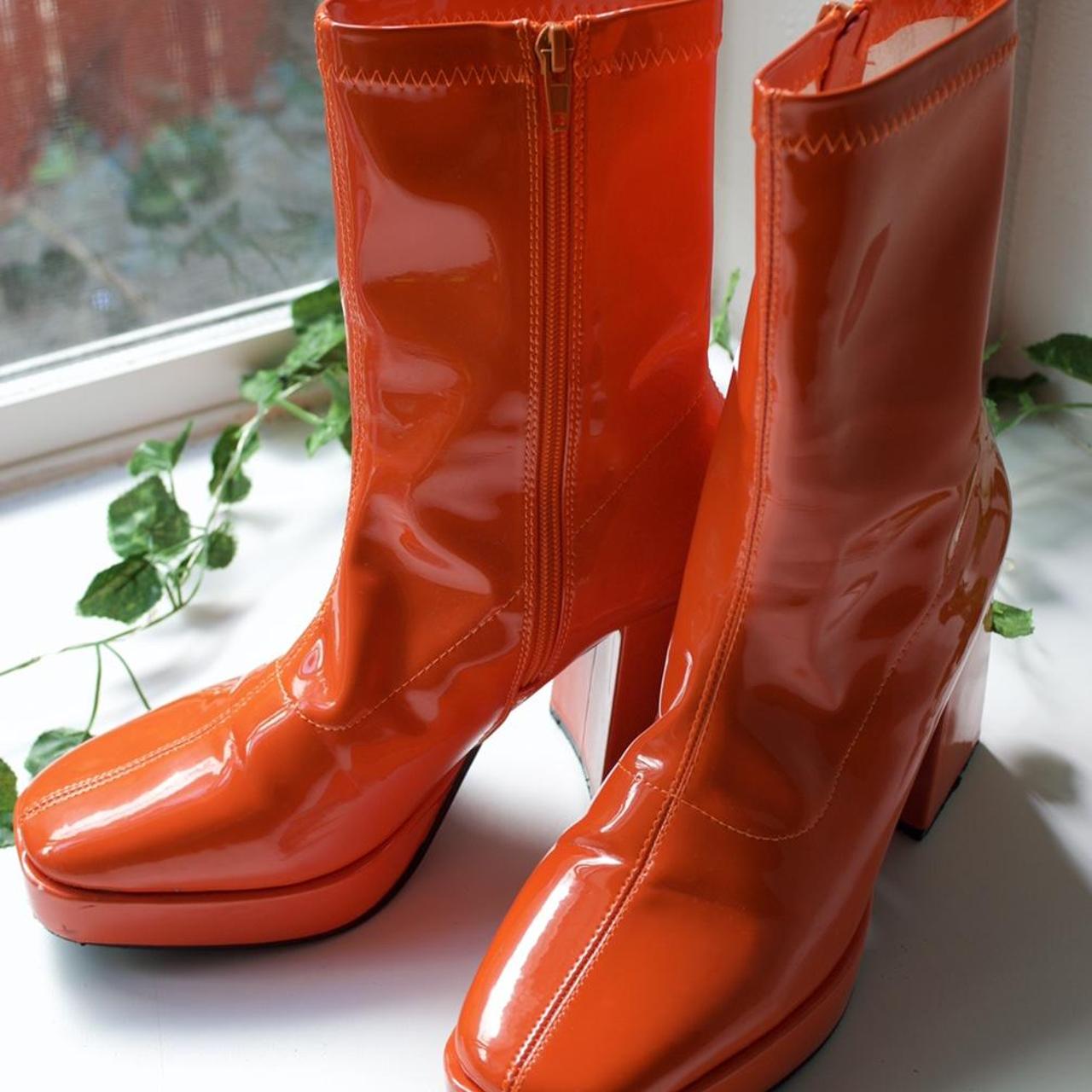 Nasty Gal Women's Orange Boots | Depop