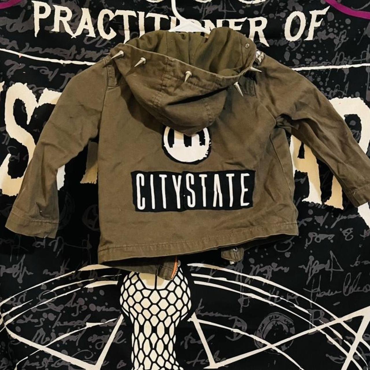 Upcycled Toddler Punk Jacket 🦇 💀 Joe Fresh utility... - Depop