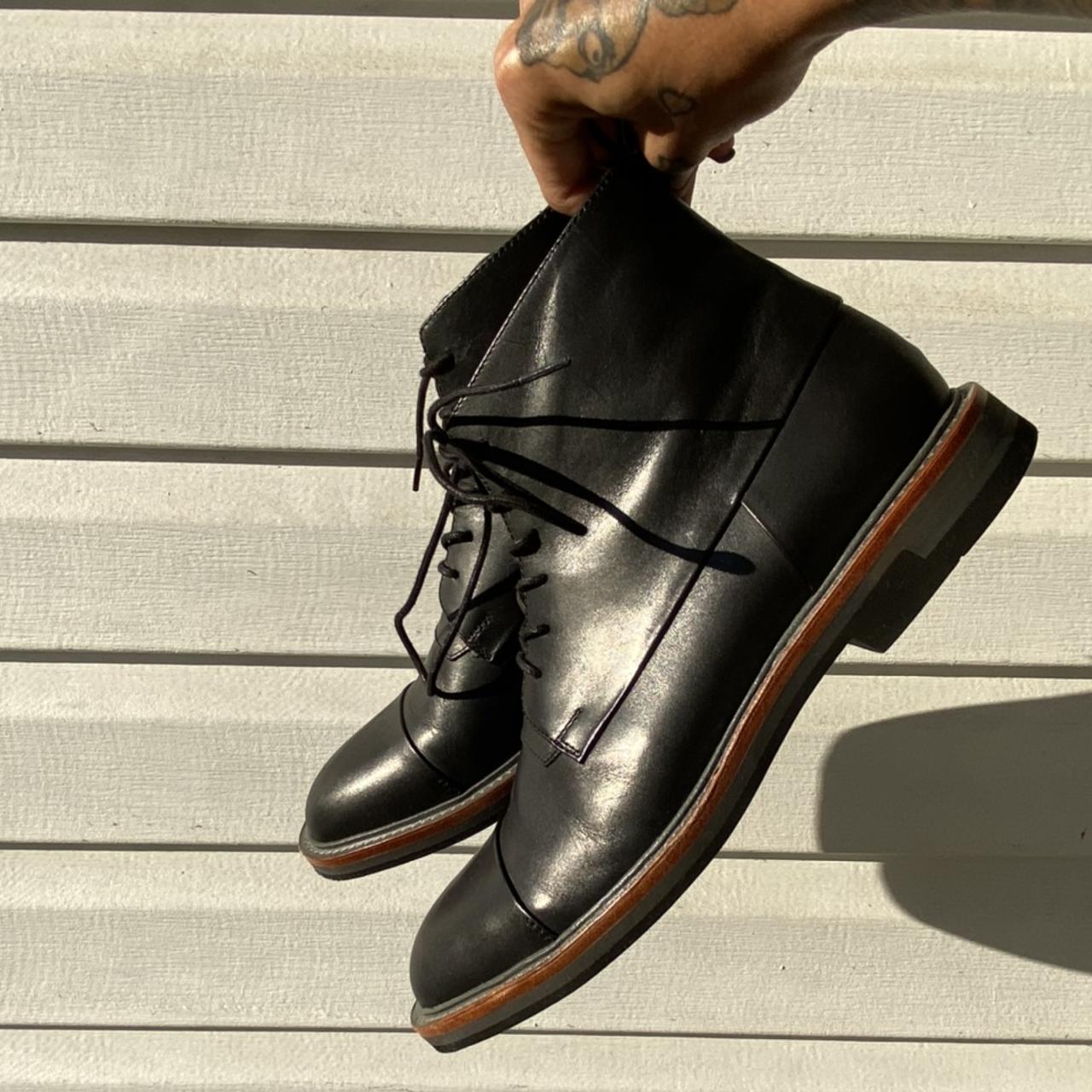 calvin klein jabin calf leather boots —> like new... - Depop