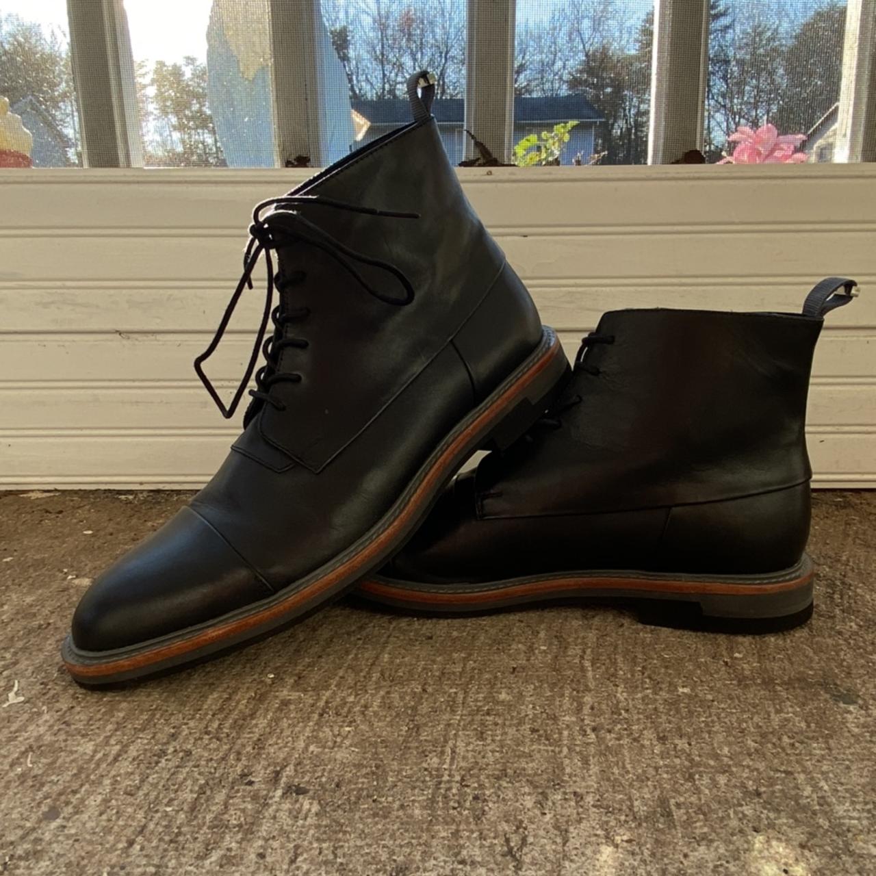 calvin klein jabin calf leather boots —> like new... - Depop