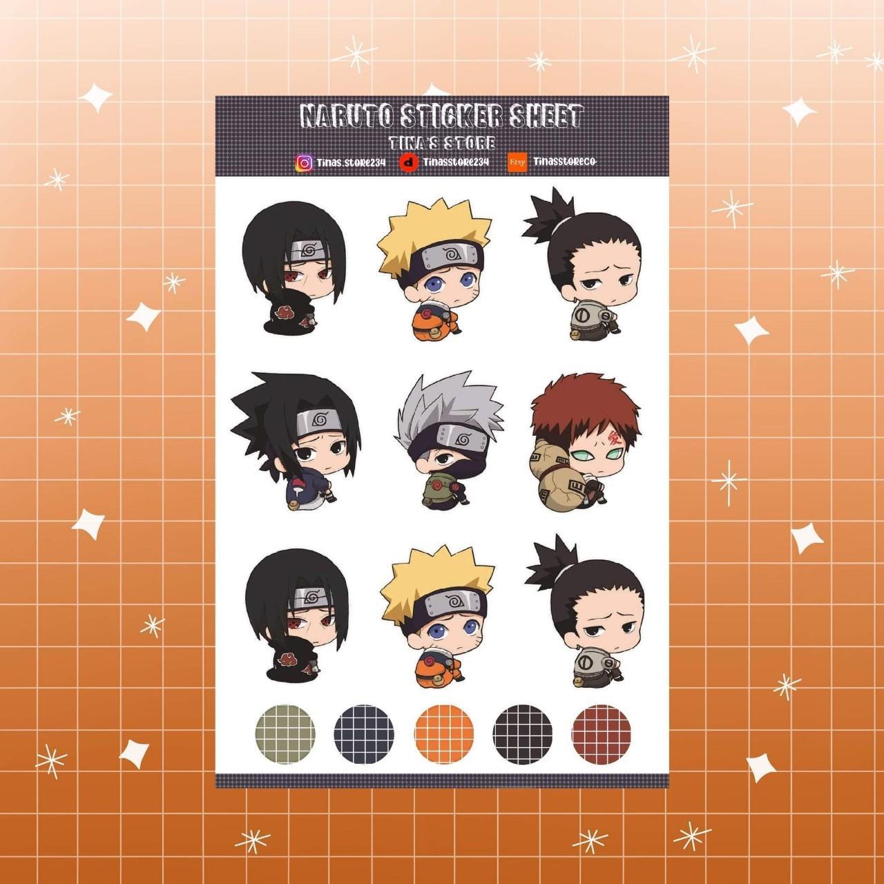 Naruto matte sticker sheet Size: 145×95 mm Free... - Depop