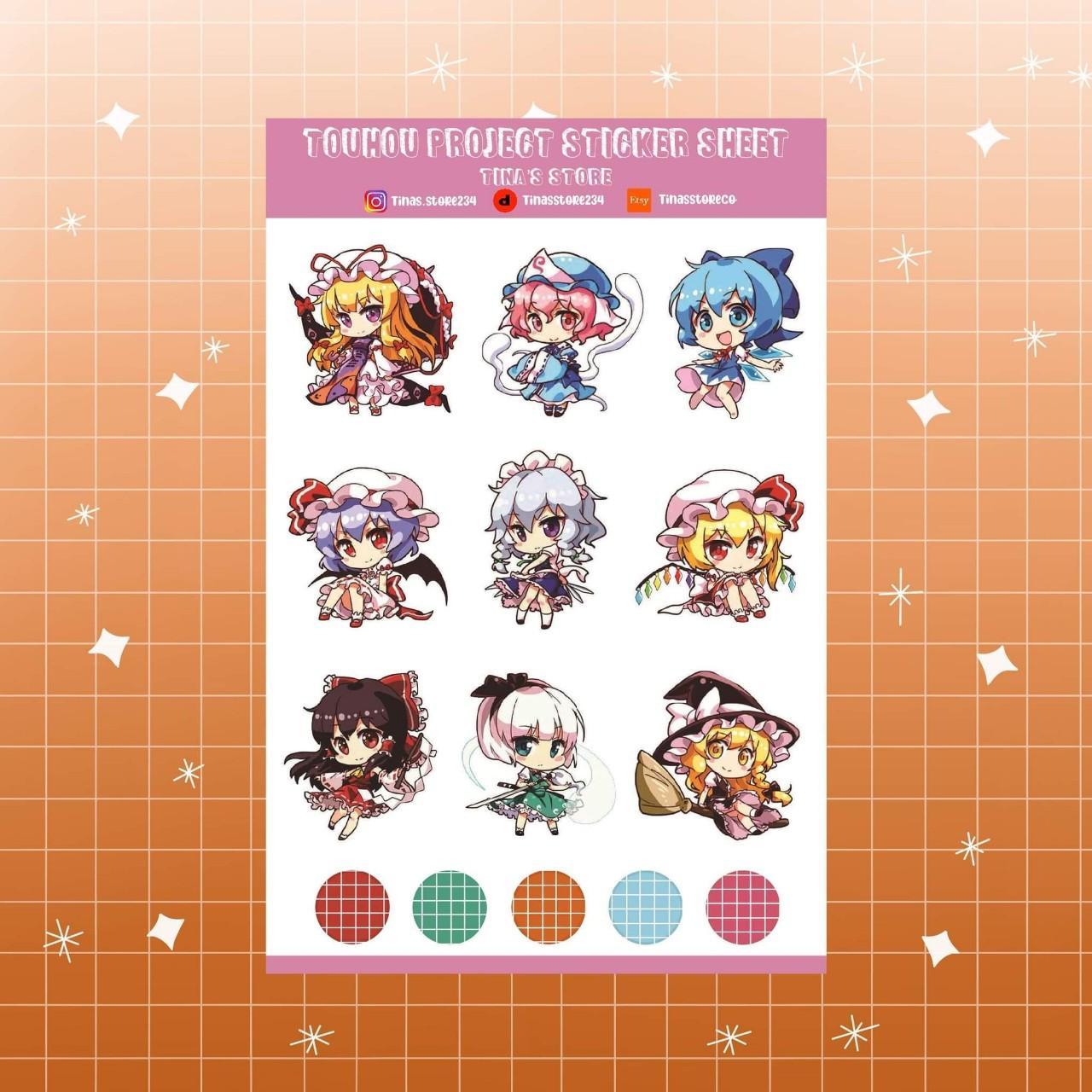 Touhou project sticker sheet Size: 145×95 mm Free... - Depop