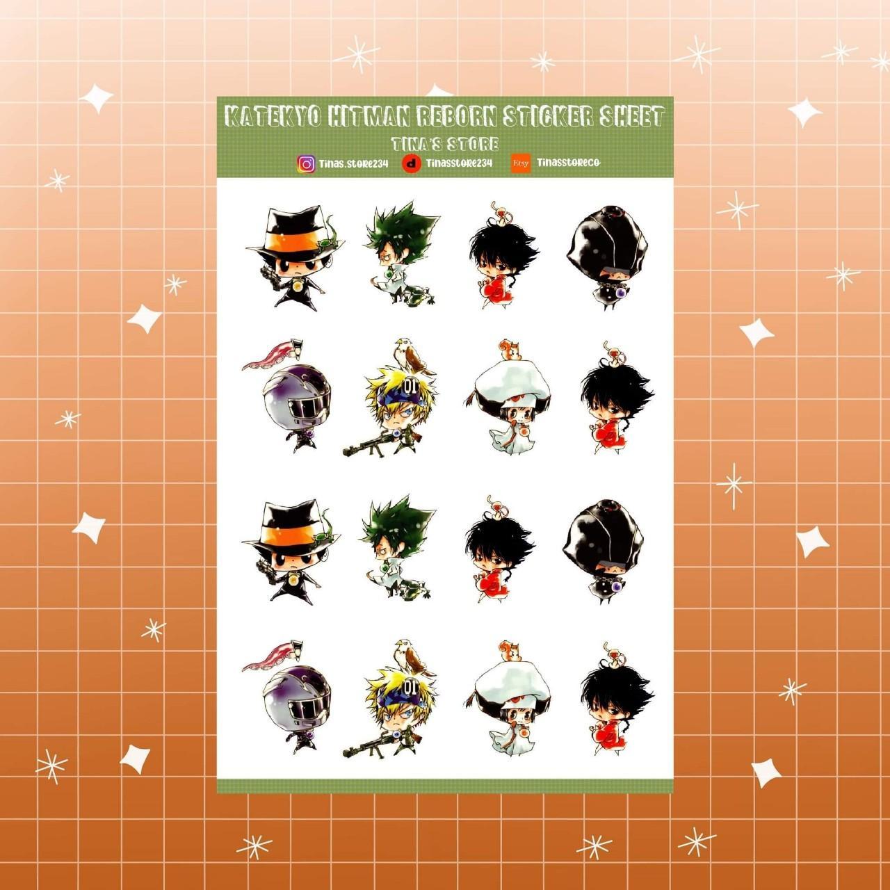 Katekyo hitman reborn matte sticker sheet Size:... - Depop