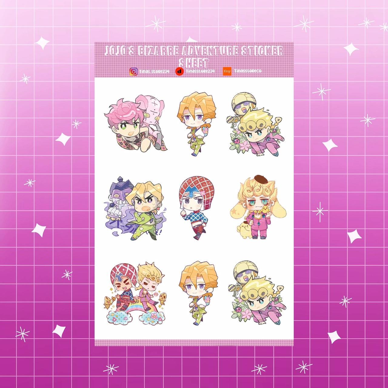 Jojo’s bizarre adventure matte sticker sheet Size:... - Depop