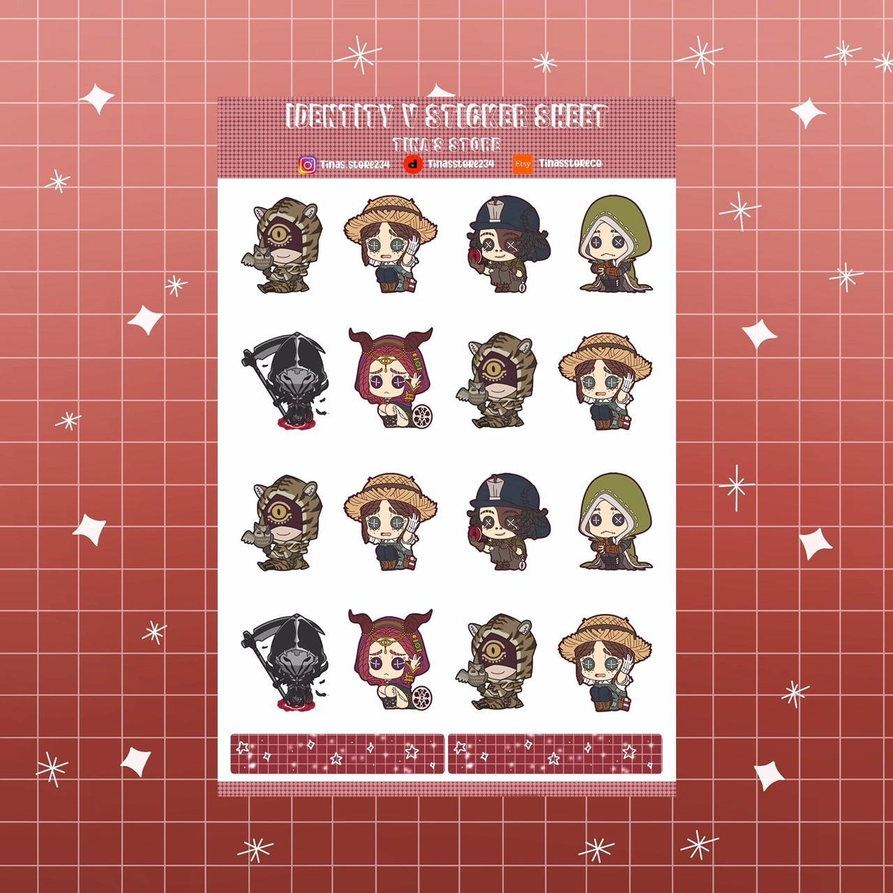 Identify V matte sticker sheet Size: 145×95 mm Free... - Depop