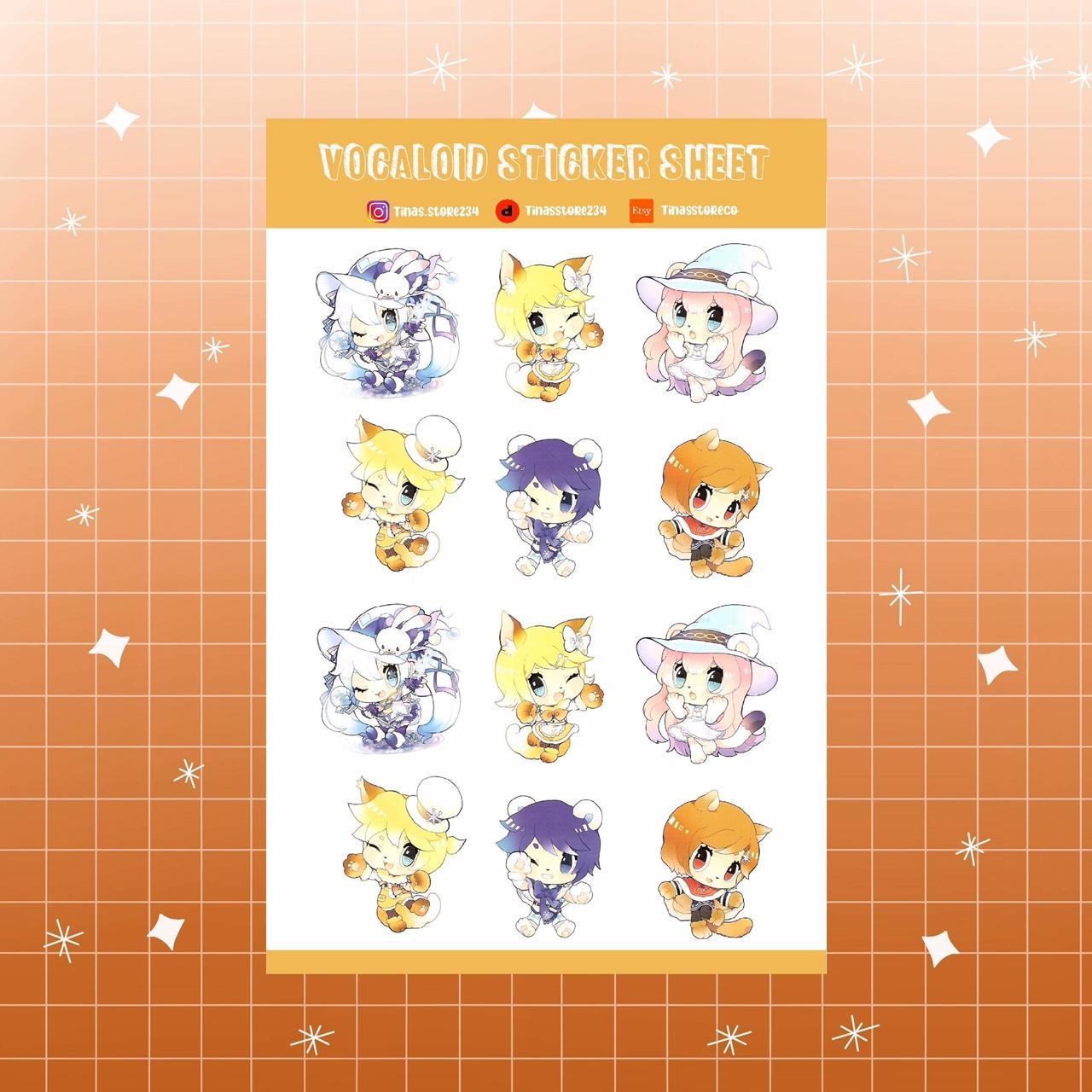 Vocaloid matte sticker sheet Size: 145×95 mm Free... - Depop